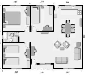 Planos de casas sin pasillos: distribución de espacios eficiente