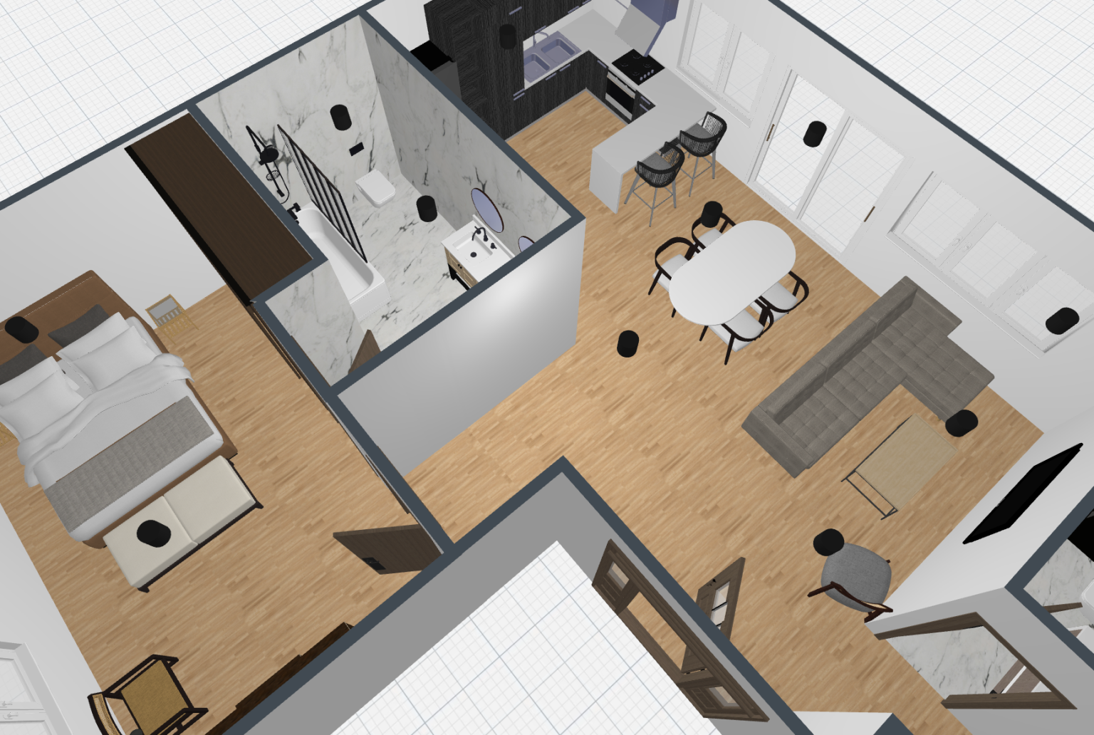 Planos para casas de 3 cuartos - Encuentra 25 opciones